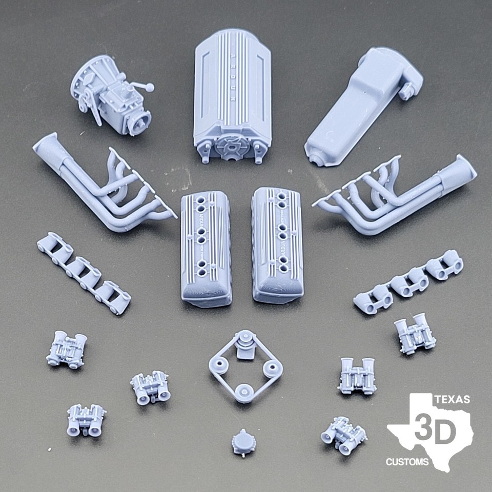 Ardun V12 Weber IDA Intake model engine resin 3D printed 1:24-1:8 scale ...