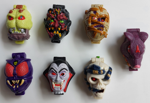 Mighty Max - 7x Shrunken Head Komplett - Bluebird Toys - Vintage Retro ...