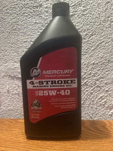 Mercury Marine/MerCruiser New OEM 4-Stroke Engine Oil, 25W-40 1qt., 92 ...