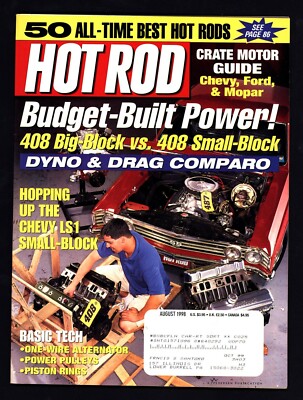 Vintage 1998/Aug "Hot Rod Magazine" 50 All-Time Best Rods-Budget Built ...