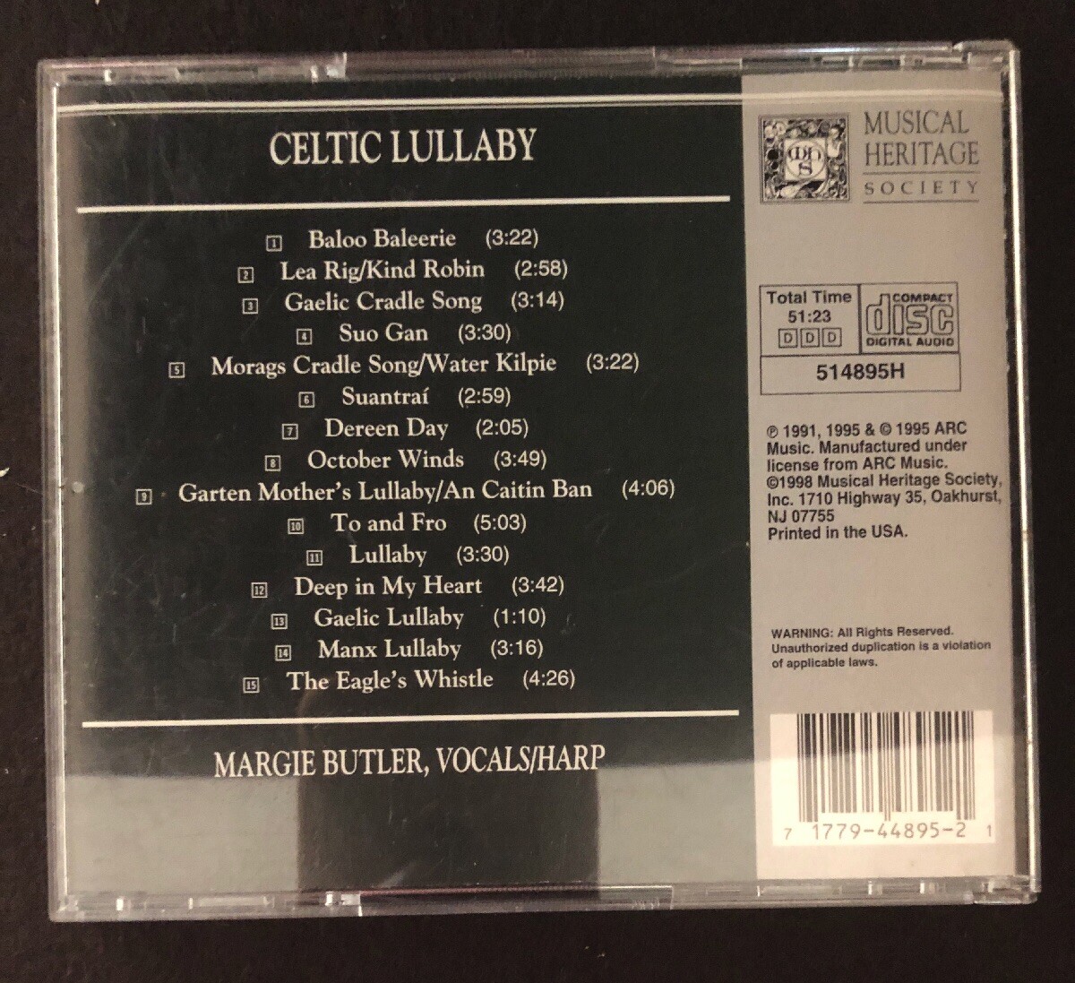 Margie Butler Celtic Lullaby Folk Music Childrens Lullabies CD 1998 | eBay
