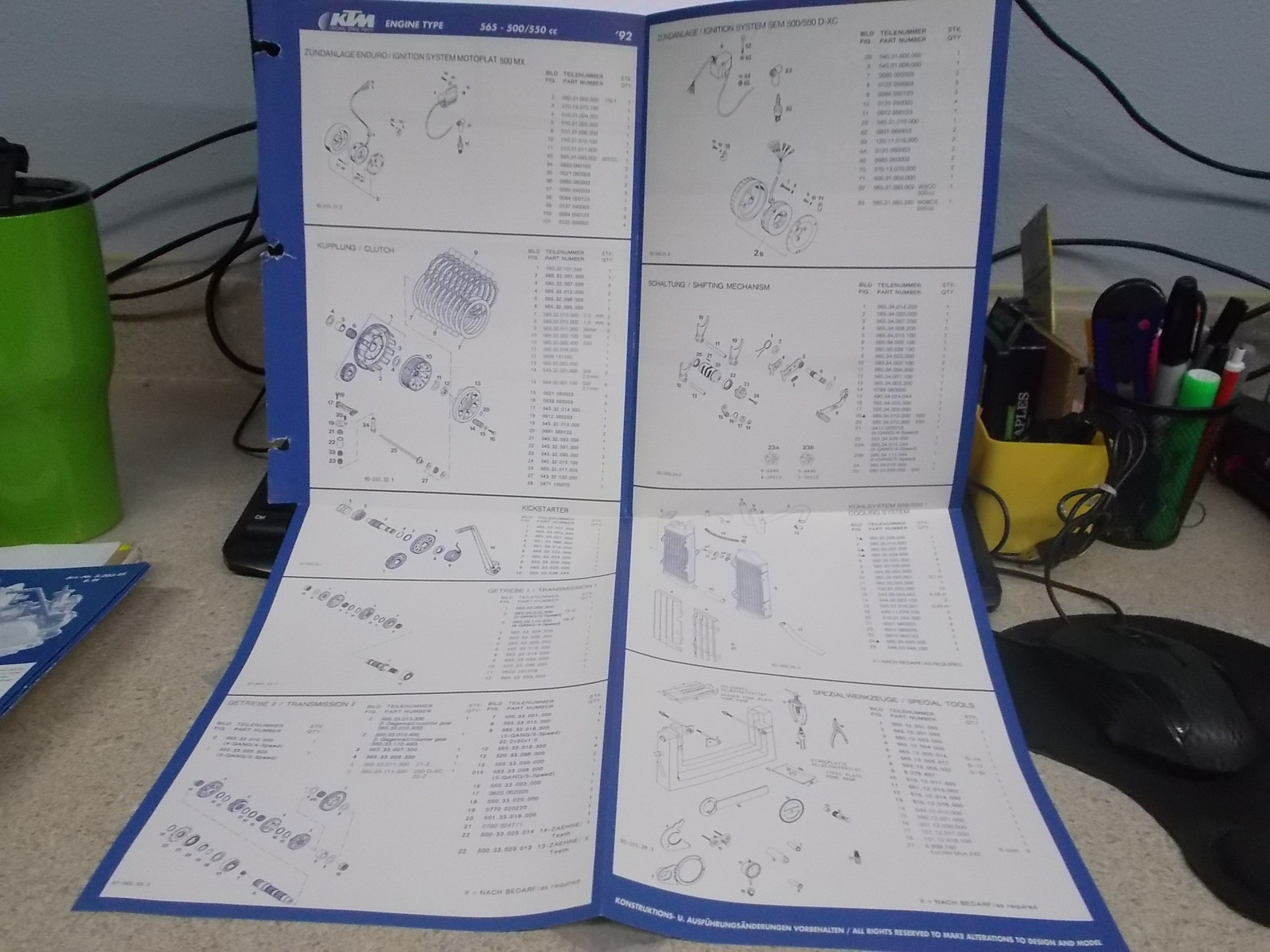 OEM KTM Engine Type Diagram Poster1992 565-500cc-550cc 203-48 | eBay
