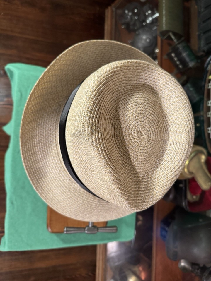 Stetson Straw Fedora Hat Wicker Panama 7 1/2 | eBay