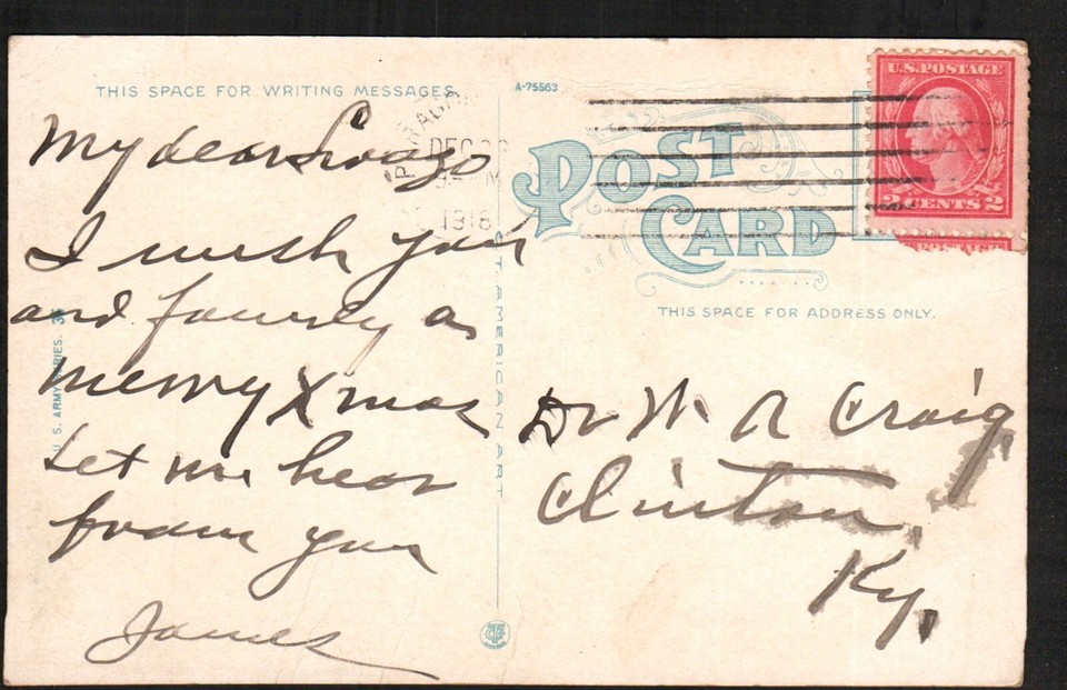 Postcard WWI News From Home Infantry Soldiers Mail Call Letters Tent ...