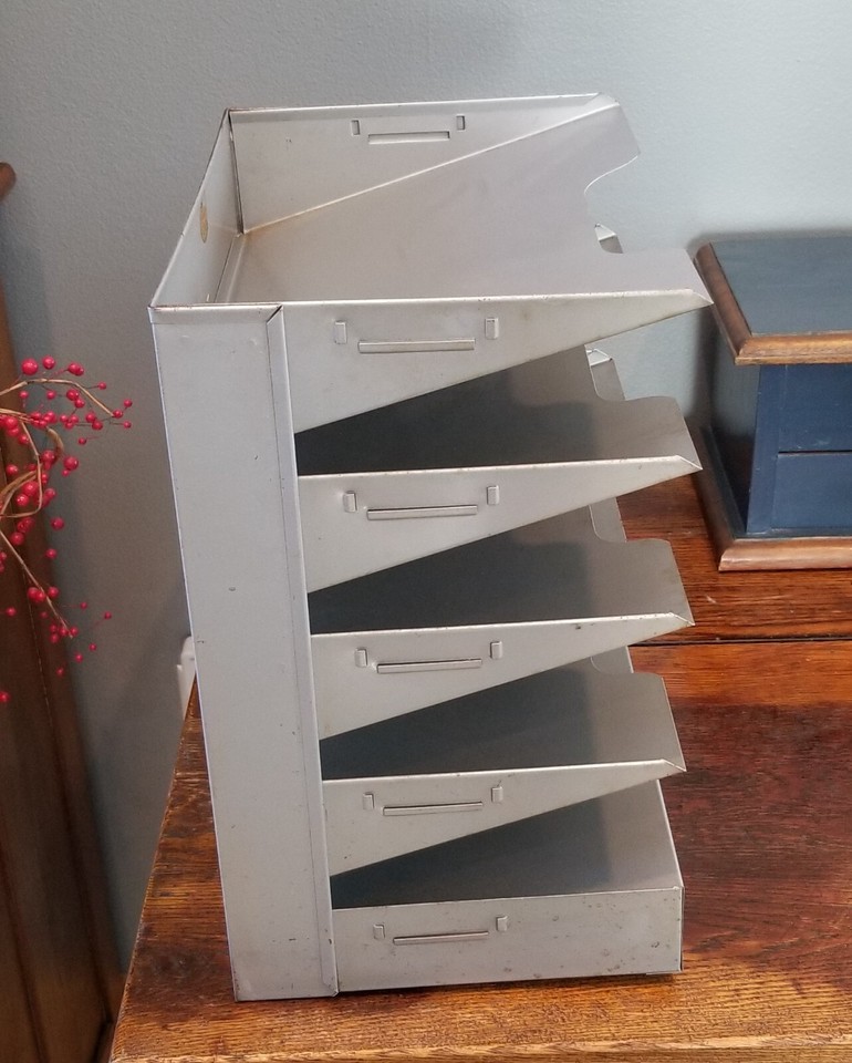 VTG Curmanco Metal Paper Holder 5 Shelf Tier File Tray Desk Organizer ...