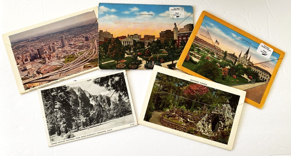 Vintage Lot (5) Assorted United States Souvenir Postcard Folders Albums ...