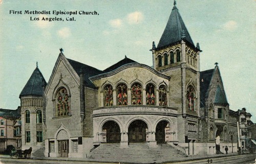 Postcard First Methodist Episcopal Church Los Angeles California | eBay