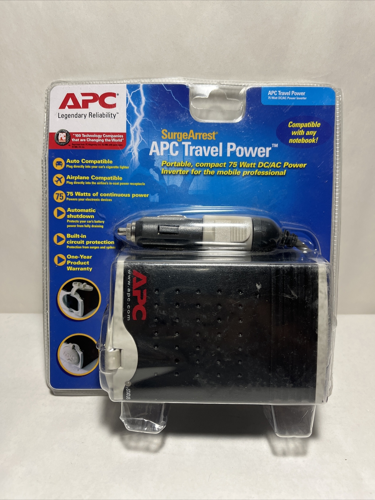 APC Travel Power Surge Arrest 75 Watt PNote AC75 Inverter 3B | eBay