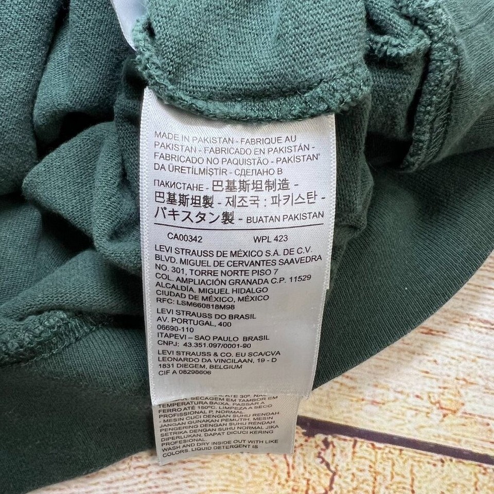 Levi's Green Crewneck Sweatshirt XS Vintage Wash San Francisco Long ...