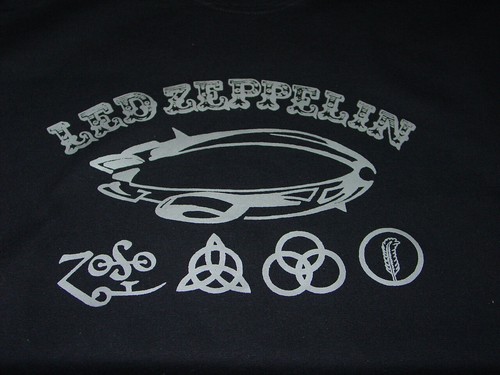 LED ZEPPELIN LOGO BLIMP -Black Shirt, VINTAGE IRON ON SIZE 2XL | eBay
