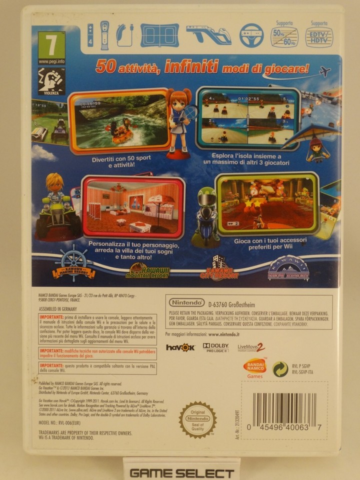 Go Vacation Nintendo Wii & Wii U PAL Original Complete Game | eBay