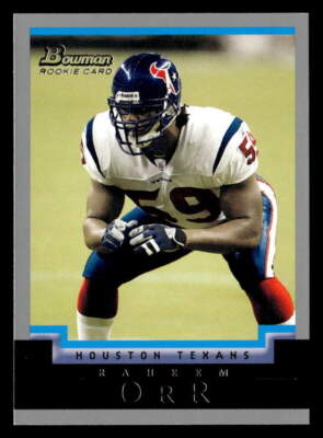 Raheem Orr 2004 Bowman Rookie Card #237 Houston Texans | eBay