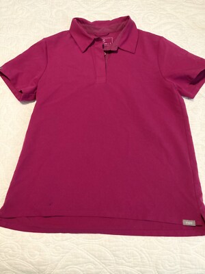 FIGS Technical Collection Nala Short Sleeve Scrub Top Polo Pink Size S ...