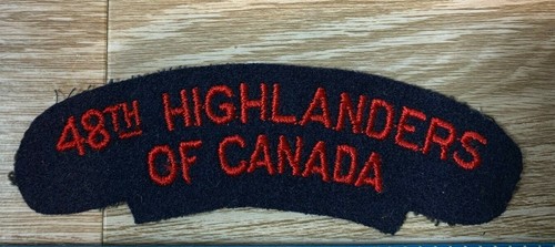 VINTAGE WW2 CANADA SHOULDER PATCH 48TH HIGHLANDERS OF CANADA 98A | eBay