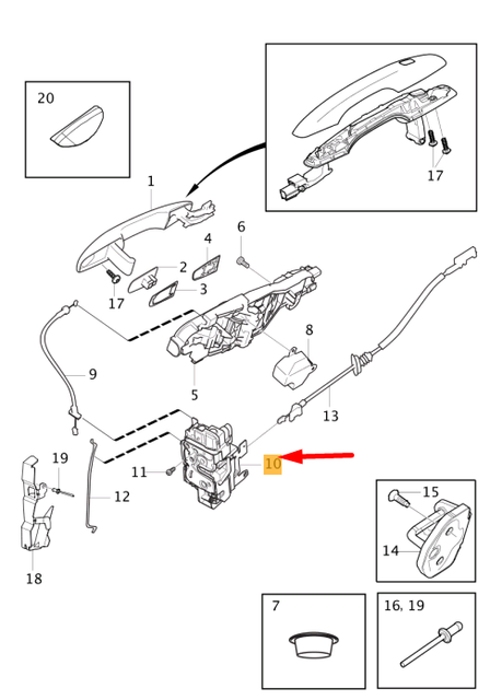 31440997 Lock Door Front Left Volvo V90 Kombi 346940 for sale online | eBay