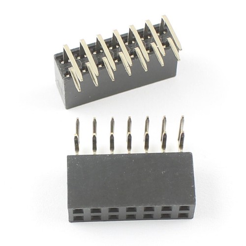5Pcs 2.54mm Pitch 2x7 14 Pin Right Angle Female Double Header Strip PH ...