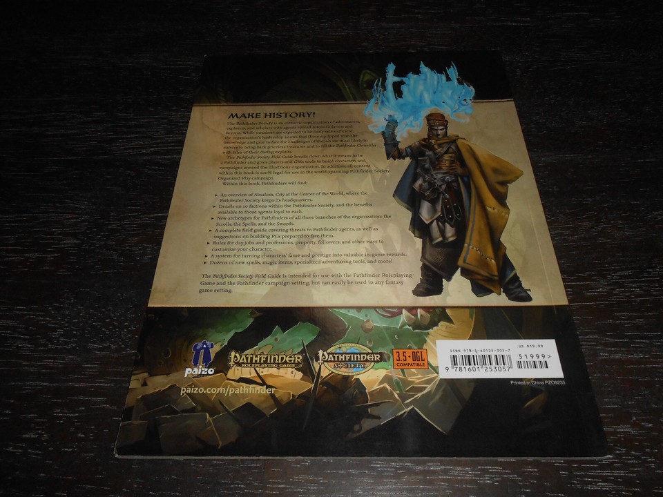 Pathfinder Society Field Guide sourcebook 1e Paizo D&D Dungeons Dragons ...