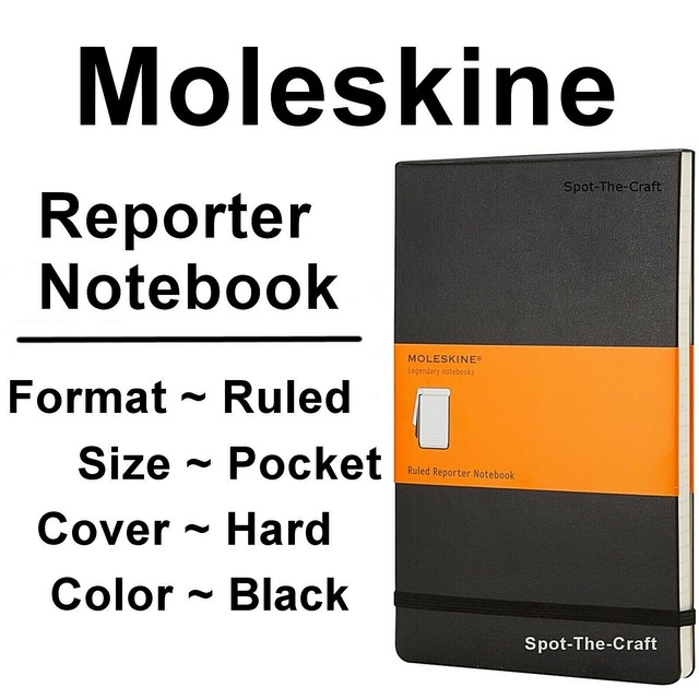 Reporter Notebooks Ser.: Moleskine Reporter Notebook, Pocket, Ruled ...