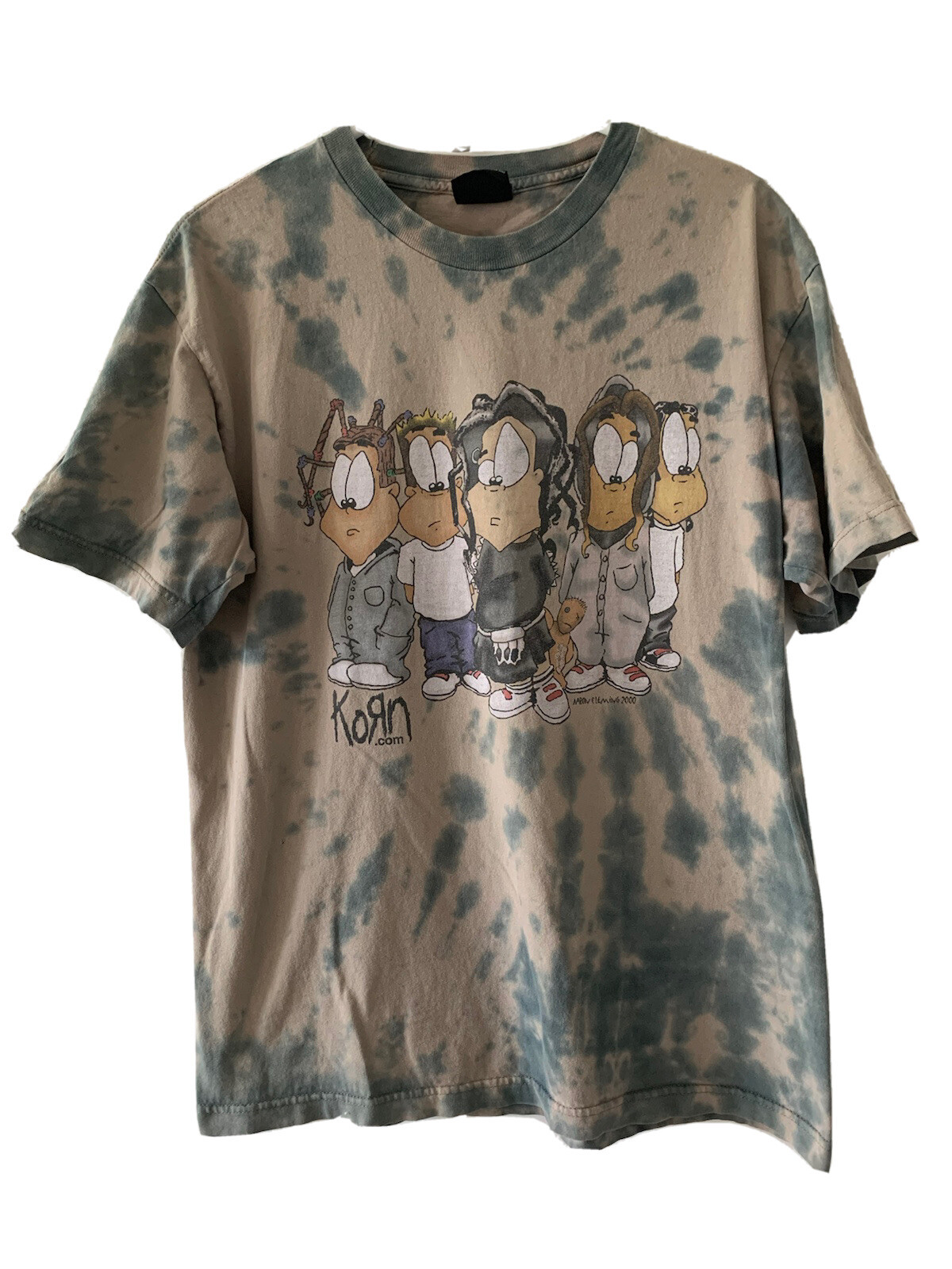 Vintage Giant Korn 2000 Tshirt RARE Cartoon Grunge In… - Gem