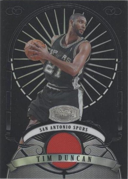2007-08 Bowman Sterling - Black Refractor #TD Tim Duncan /99 (MEM) for ...