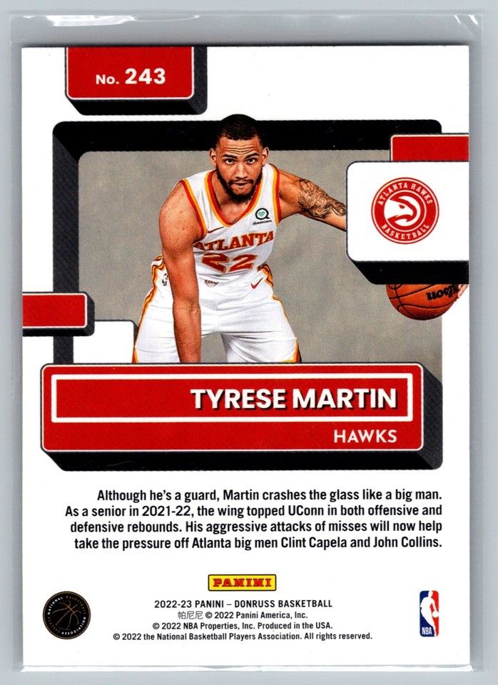 2022-23 Panini Donruss Rated Rookie #243 Tyrese Martin | eBay