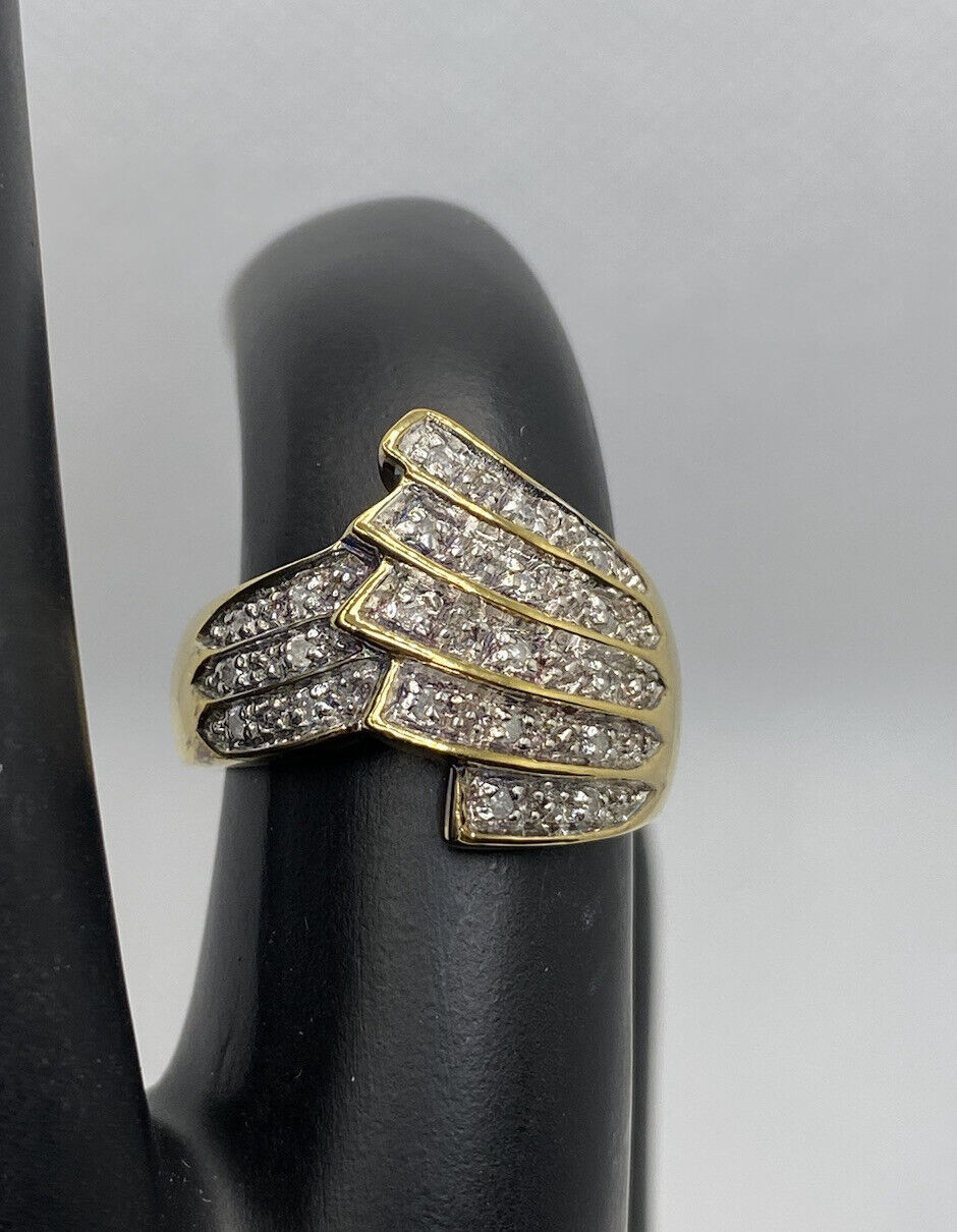 SETA Signed Sterling Silver 925 Ring Gold Plated Smal… - Gem