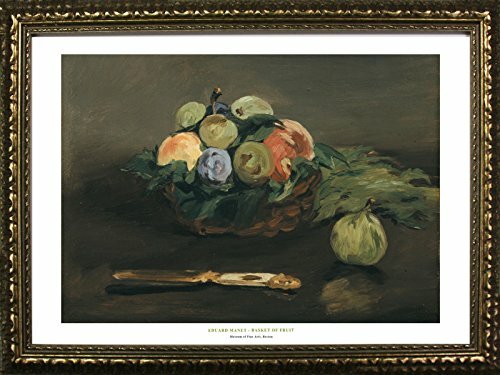 FRAMED Basket Of Fruit by Edouard Manet 36x24 Museum Art Print Poster ...
