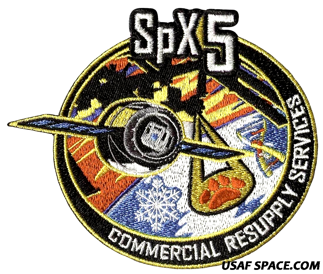 Authentic SPACEX SPX-5 - NASA COMMERCIAL ISS RESUPPLY AB Emblem SPACE PATCH USA | eBay