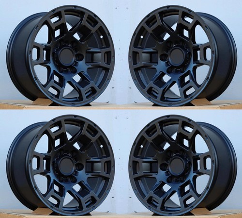 17x8 Matte Black Wheels For Toyota Tacoma 4Runner GX460 17" 6x139.7 ET5 ...
