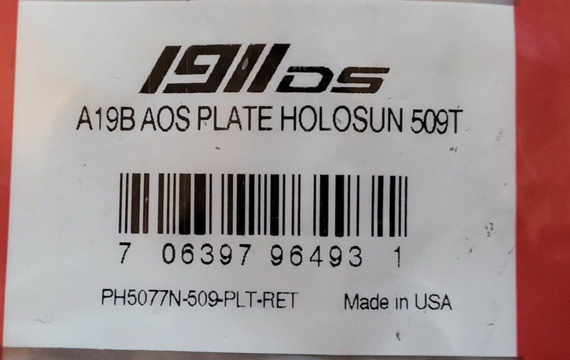 Springfield Prodigy 1911 DS A19B Holosun 509T AOS Agency Optic Mounting ...