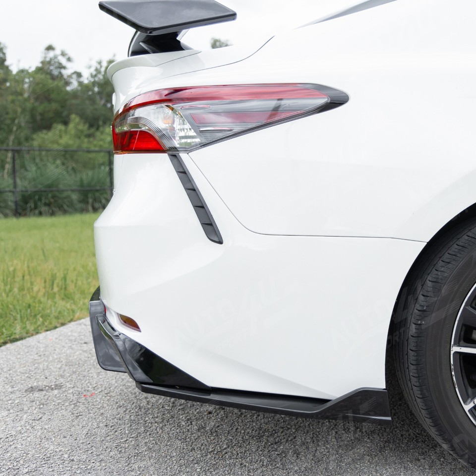 Fit 2018-2024 Toyota Camry TRD Style Gloss Black Rear Diffuser & Corner ...