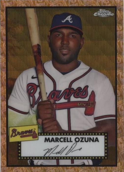 2021 Topps Chrome Platinum Anniversary - Marcell Ozuna #236 Gold & Rose ...
