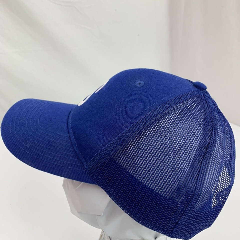 Unknown S Logo Blue White Ball Cap Hat Snapback Baseball | eBay