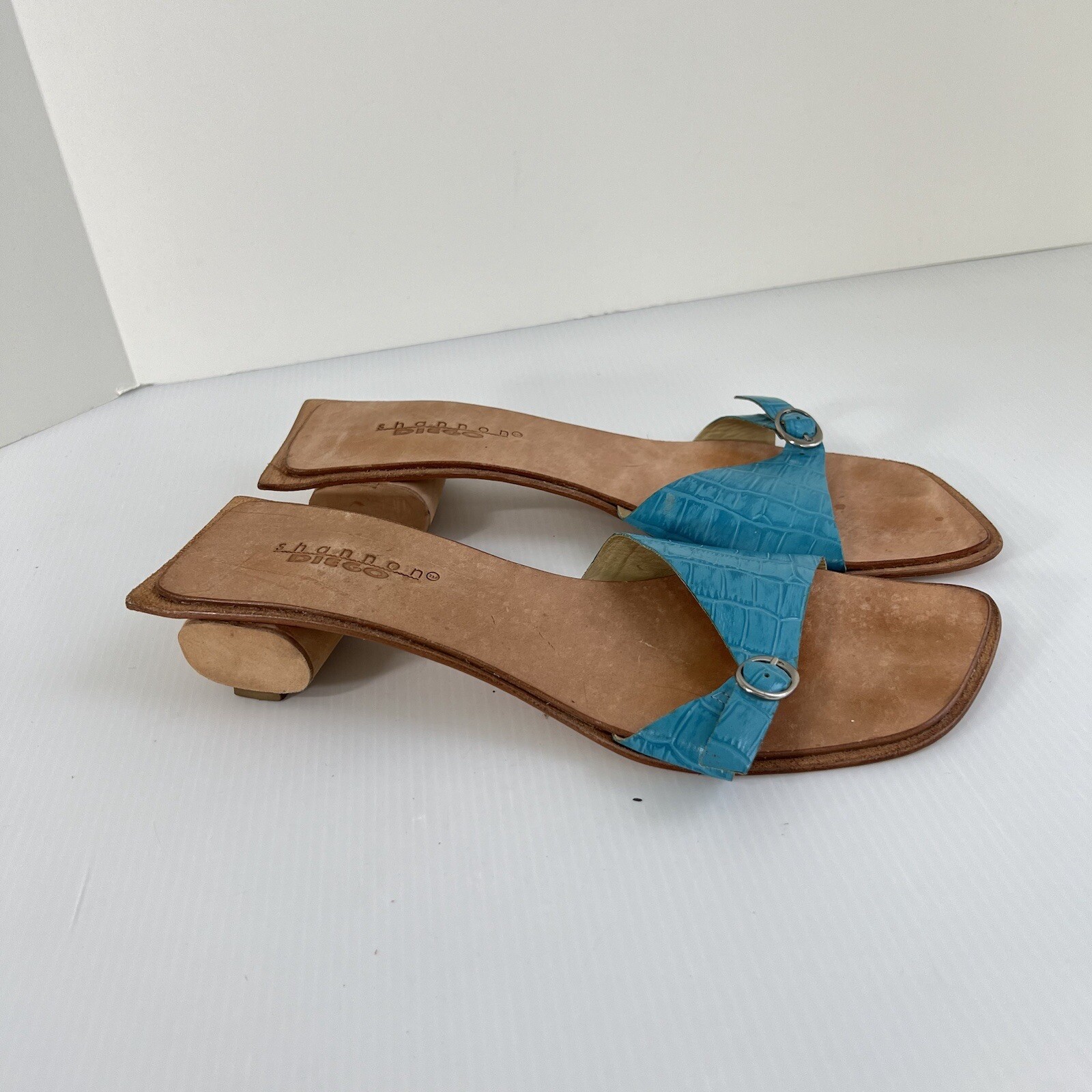 Vintage Shannon Diego AMY Slide Sandals Size 10 Blue … - Gem