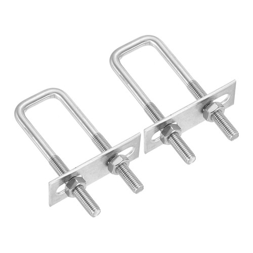 2Set M8*25*100mm Square U-Bolts Kit Square U Shaped Bolts Replacement ...
