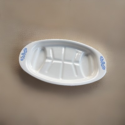 CORNING WARE CORNFLOWERS Blue Vintage Pattern Platter Turkey Meat ...