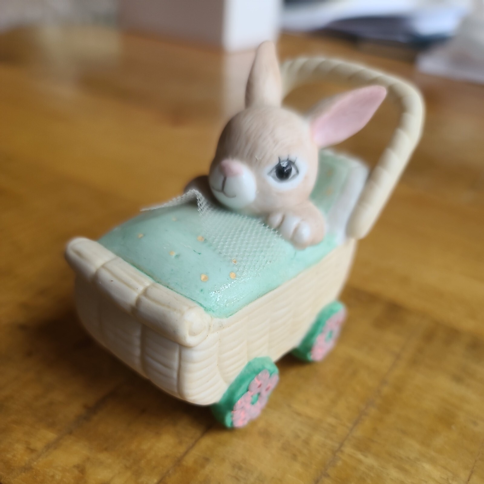 BABY’S FIRST EASTER BUNNY IN CARRIAGE 3” FIGURINE | eBay