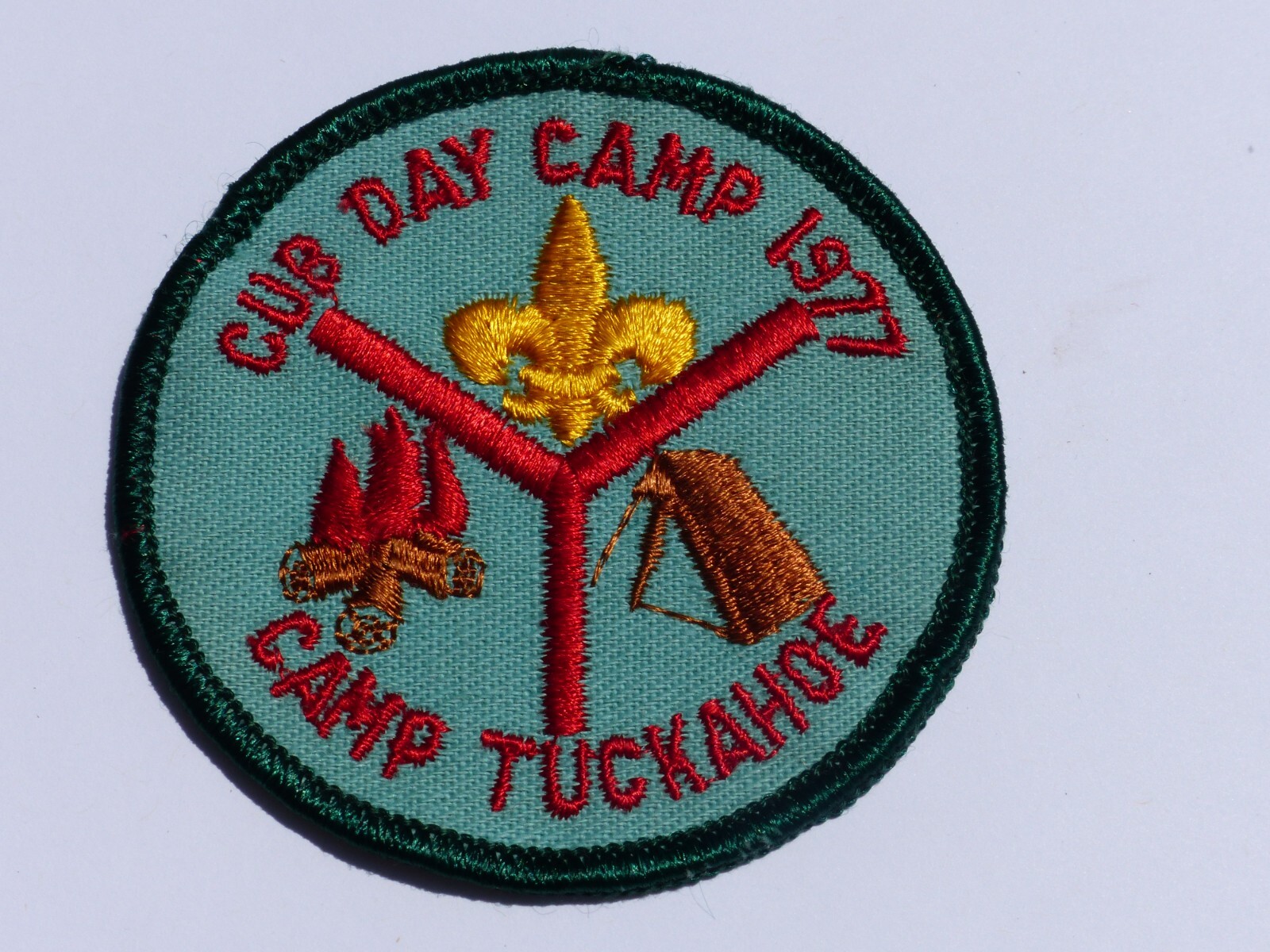Unused 1977 Camp Tuckahoe YAAC Cub Day Camp Boy Scout BSA Embroidered ...