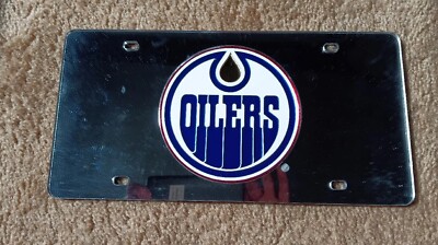 EDMONTON OILERS NHL Mirrored Laser Cut License Plate Laser Tag | eBay
