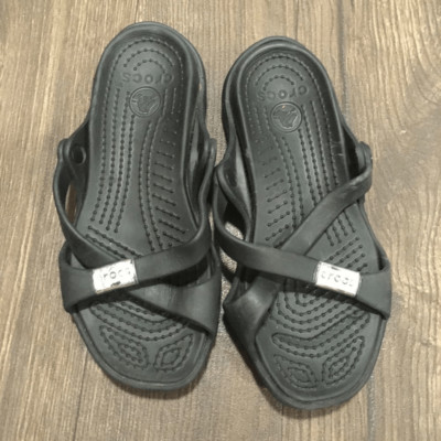 Crocs cross over slip on rubber ortho washable sandals | eBay