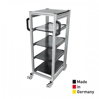 Materialwagen Montagewagen Werkzeugwagen Kistenwagen für 4 Eurobehälter ...