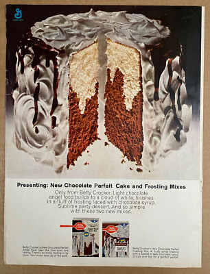 1964 Betty Crocker Cake Print Ad Food Advertising Chocolate Parfait ...