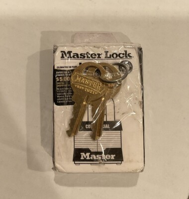 Master Lock Padlock 1KA Key: 3209 - Comes With 2 Keys Packaging May ...