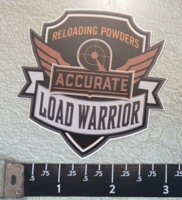 Accurate Load Warrior Reloading Powder Powders Vinyl OEM Original Decal ...