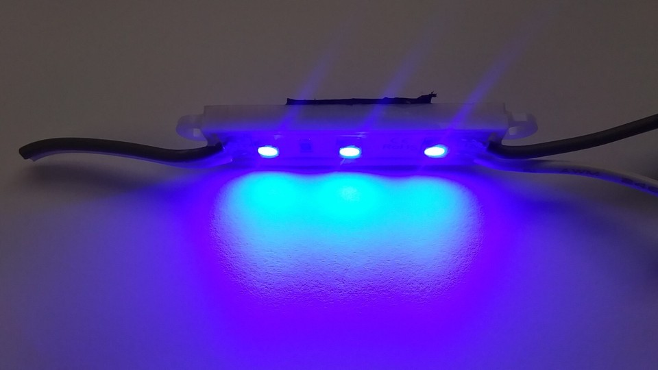 8 Super Bright BBT 12 volt Blue LED Waterproof Marine Grade Courtesy ...