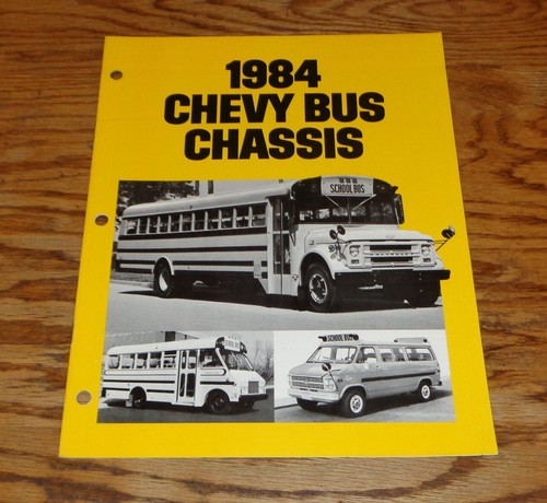 Original 1984 Chevrolet School Bus Chassis Sales Brochure 84 Chevy P30 ...