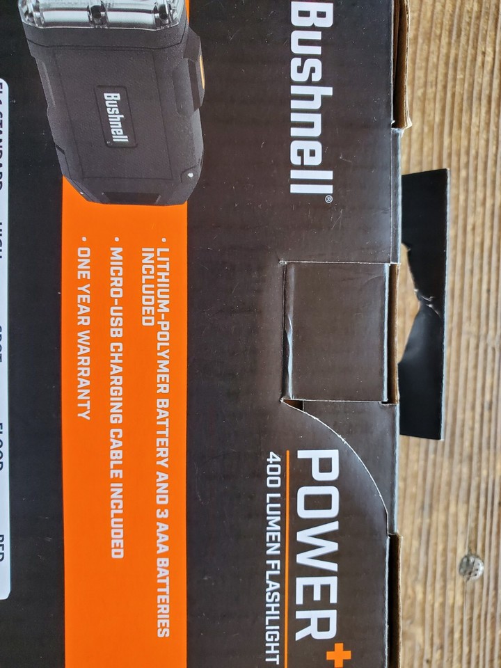 Bushnell 400 Lumen Power+ LED Flashlight. Rechargeable FLEX Power ...