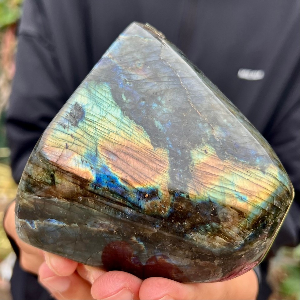 1.5LB Natural Labrador Moonstone Quartz Crystal Free Form Mineral ...