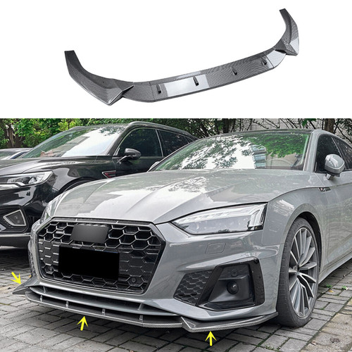 Kit For Audi S5 A5 2021-2024 Front Bumper Spoiler Splitter Lip Sline ...