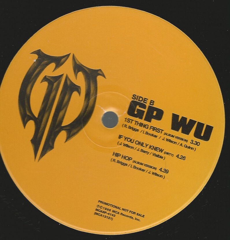 VINYL 12" GP WU PROMO - 1ST THING FIRST ( CLEAN RADIO -ALBUM VERSION ...